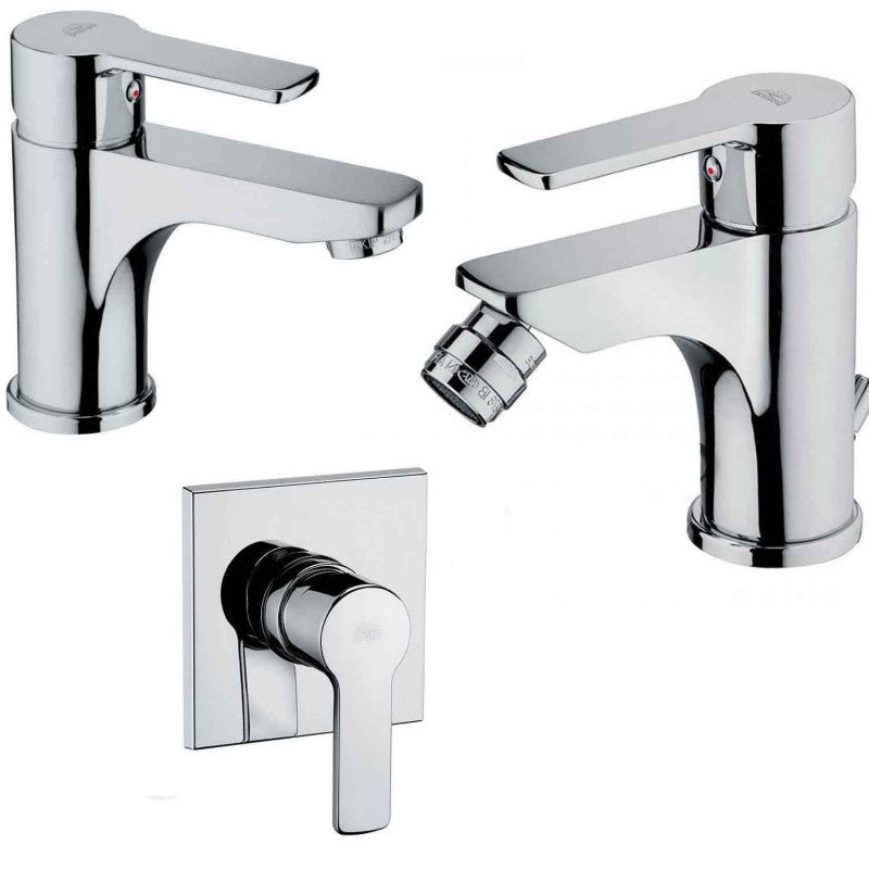 Paffoni Red miscelatore lavabo e bidet con scarico e doccia - Cromo