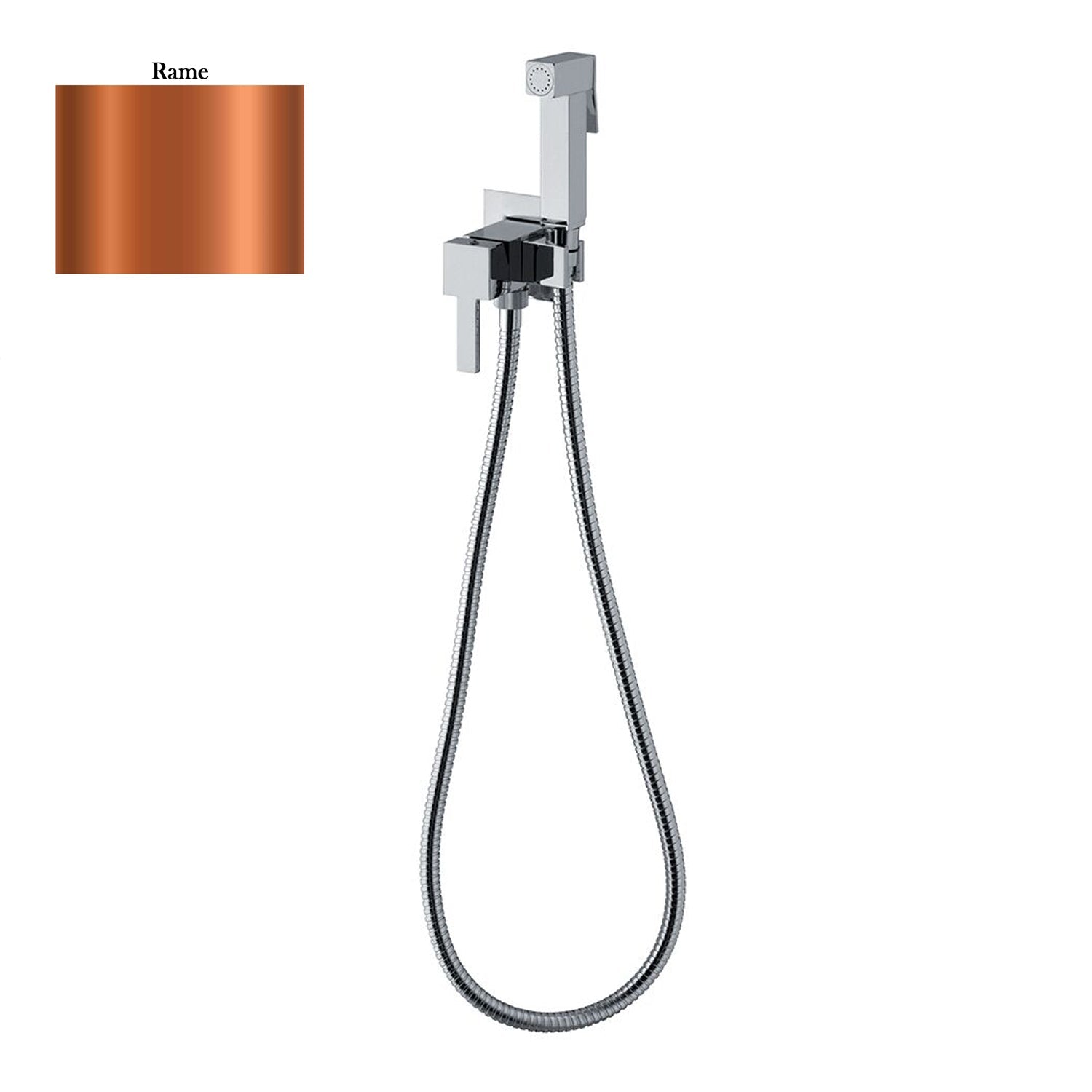 Set idroscopino Square completo acqua fredda con miscelatore rame di S