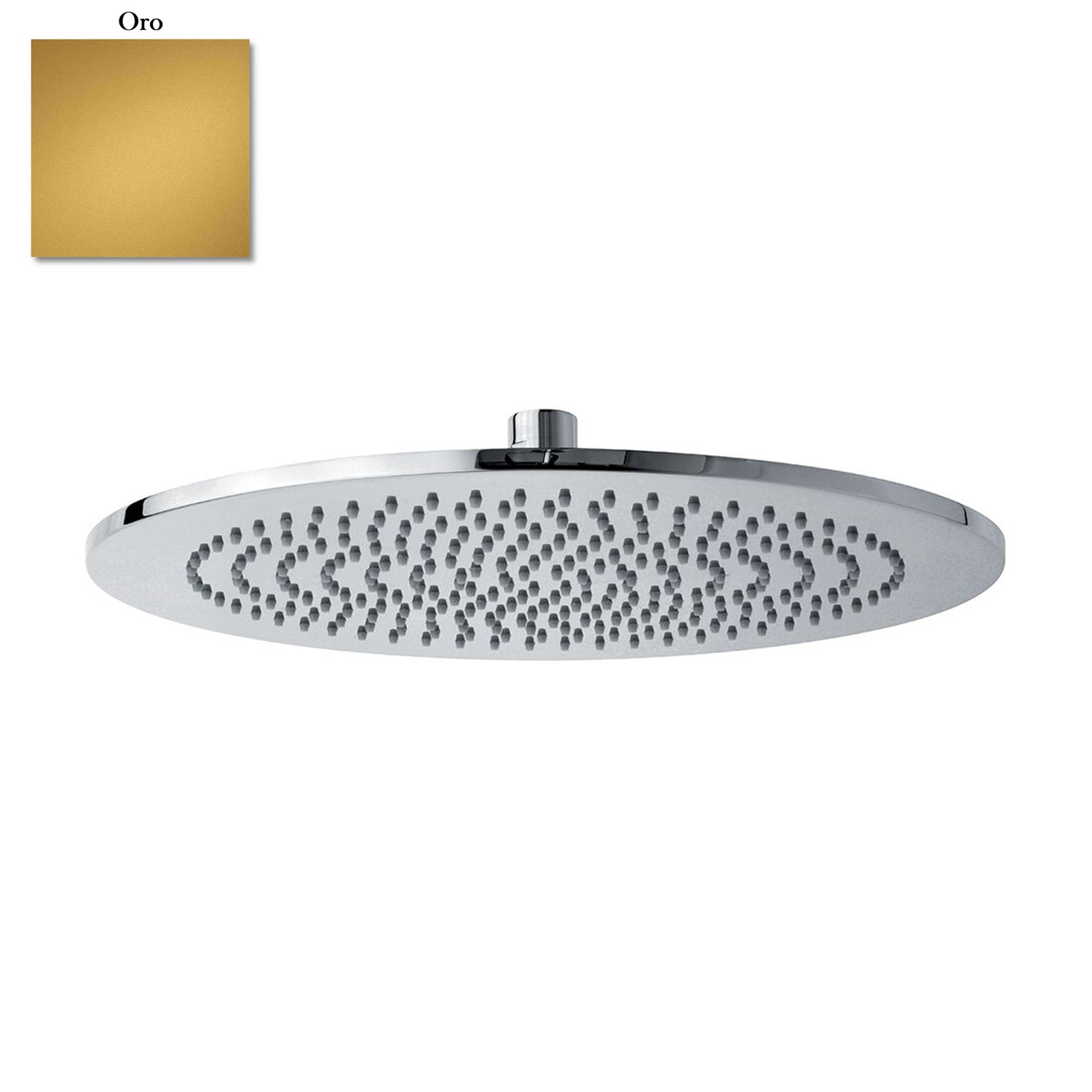 Soffione Vienna 40cm oro monogetto con snodo e ispezionabile di Sphera