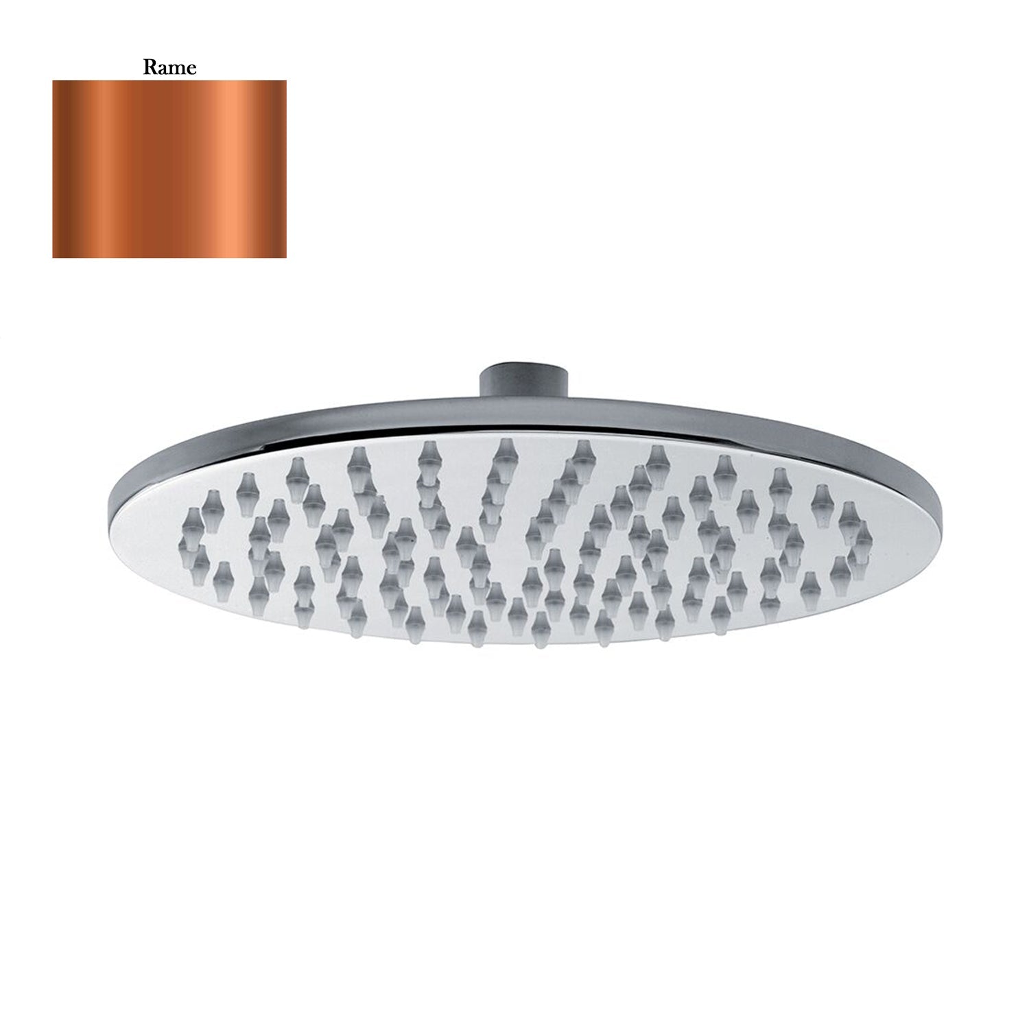 Soffione ispezionabile Linz 30cm monogetto rame di Sphera Docce